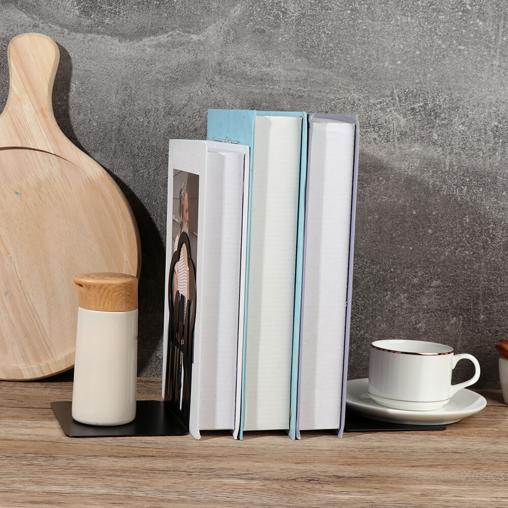 Decorative Spoon Bookends For Shelves Metal Book Ends Kitchen Cookbook ...