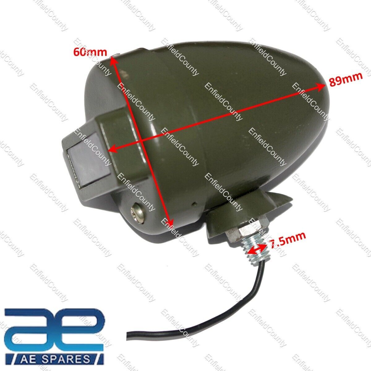 One Blackout Cat Eye Marker Light With 12 Volt Bulb Wwii Willys Indian ...