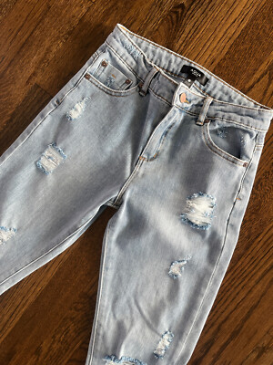 Aqua Girls distressed straight leg jeans sz 10 | eBay