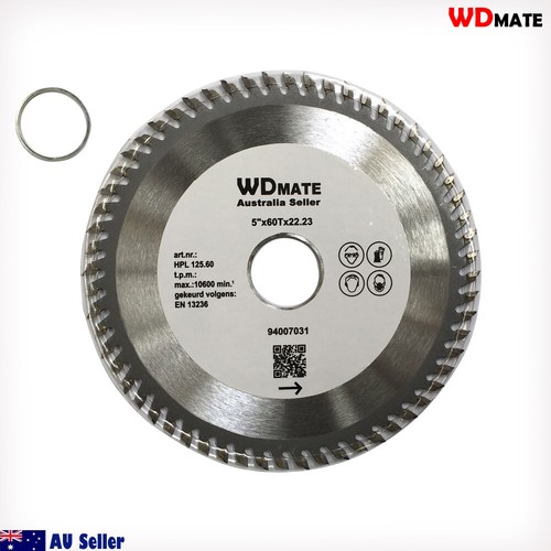 2x Wood Cutting 125mm 60T 5.0" TCT Circula Saw Blade 22.23/20 Timber ...