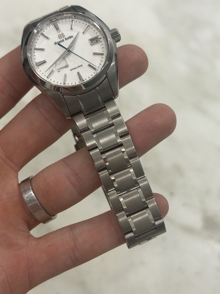 2021 Grand Seiko Spring Drive Snowflake Date Watch SBGA211 Titanium Box ...