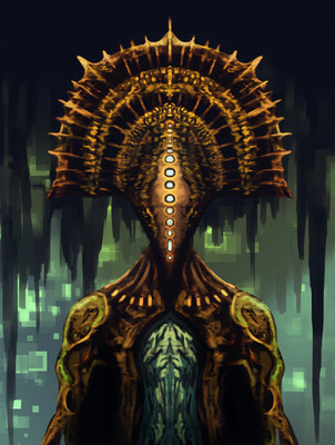 Ancient Alien Spine Creature Fantasy Poster 18x24in | eBay