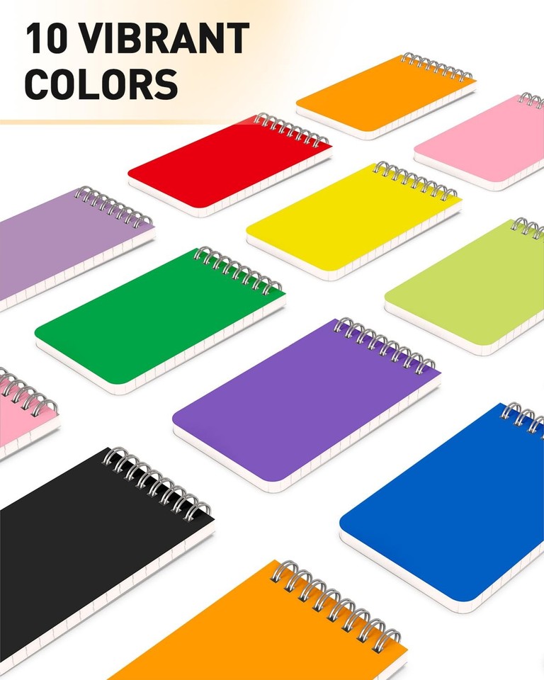 Mini Spiral Notebooks Bulk 3x5 Inch Memo Pads, 30 Packs Small Notepad ...