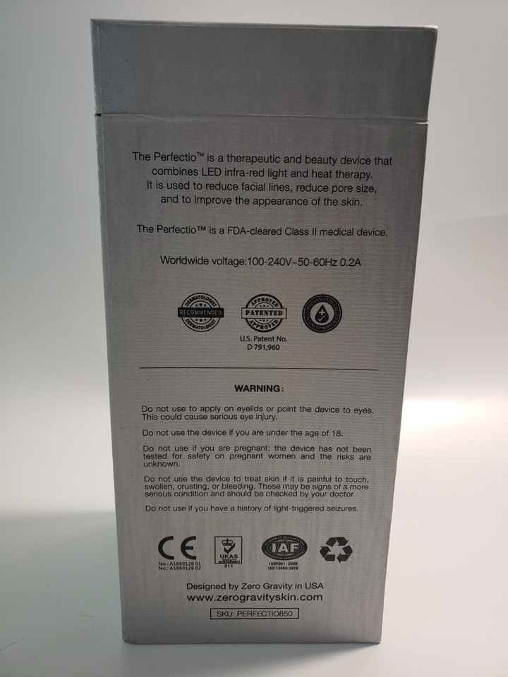 Perfectio Zero Gravity Therapeutic LED Infrared Light Heat Device NEW ...