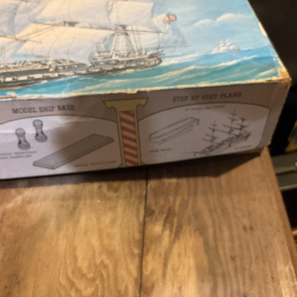Vintage Sterling Models U.S.S. Constitution 24.5in Wood Ship Model Kit ...