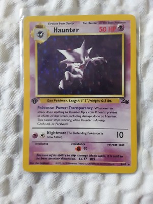 1st edition Haunter - Pokemon card- Holo 6/62 - base set- MINT ...
