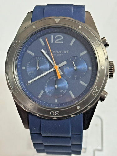 Coach CA.102.2.34.1334 Sport Blue Dial blue Silicone Chronograph Men's ...