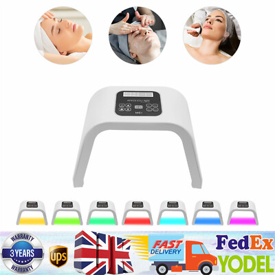 7 Colors LED Photon Light Beauty Therapy Machine PDT Lamp Skin Acne ...