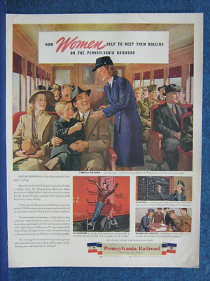 1944 Women During WW II - Lovely Lady Conductor - Pennsylvania Railroad ...