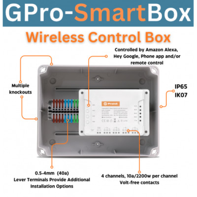 GPRO SMART BOX 4 CHANNEL WIRELESS REMOTE CONTROL not wisebox | eBay UK