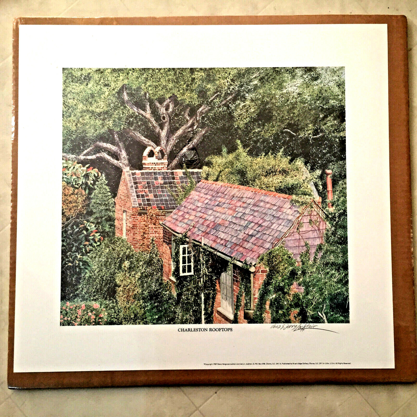 CHARLESTON ROOFTOPS Painting Print by Dona & Jerry Locklair **Signed 17 ...