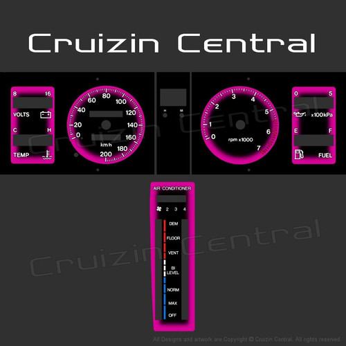 Plastic COLOUR DIALS for Holden Commodore VL HSV gauge speedo tacho ...