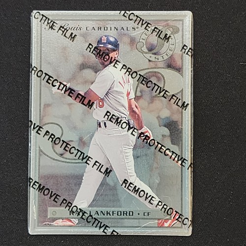 RAY LANKFORD 1996 DONRUSS LEAF SILVER STEEL STATS 29 OF 77 MLB ...
