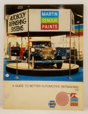 Vtg 1976 NAPA Martin-Senour Paints A1815 GUIDE TO BETTER AUTOMOTIVE ...