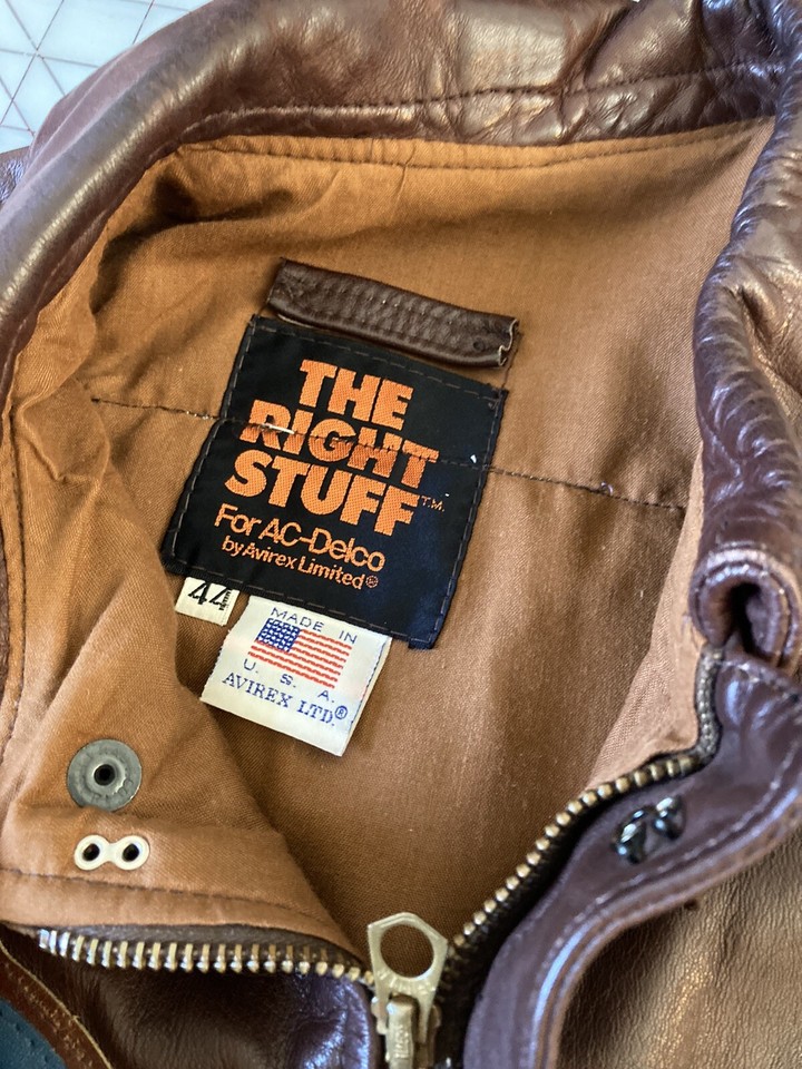 A2 FLIGHT JACKET AVIREX AVG RIGHT STUFF FLYING TIGERS BLOOD CHIT ...