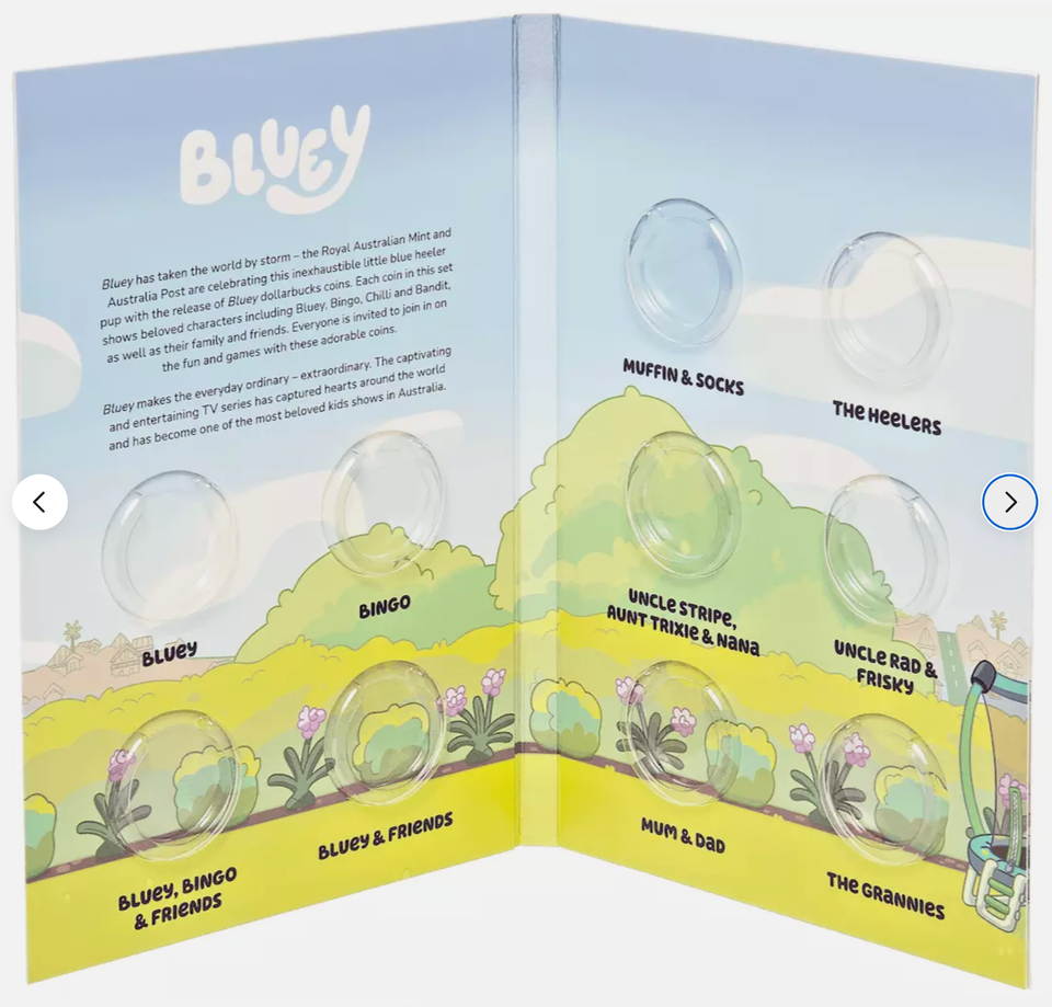 AUSTRALIA BLUEY $1 Dollar Bucks 2024 10 Coin Full Set (Uncirculated ...