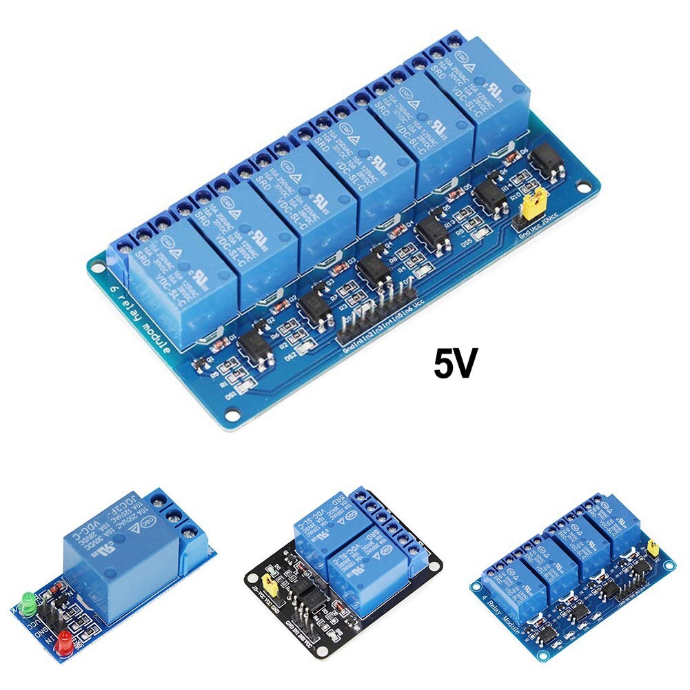 5V 4-Channel Relay Module Shield For Arduno PIC AVR Electronic 5V 4 ...