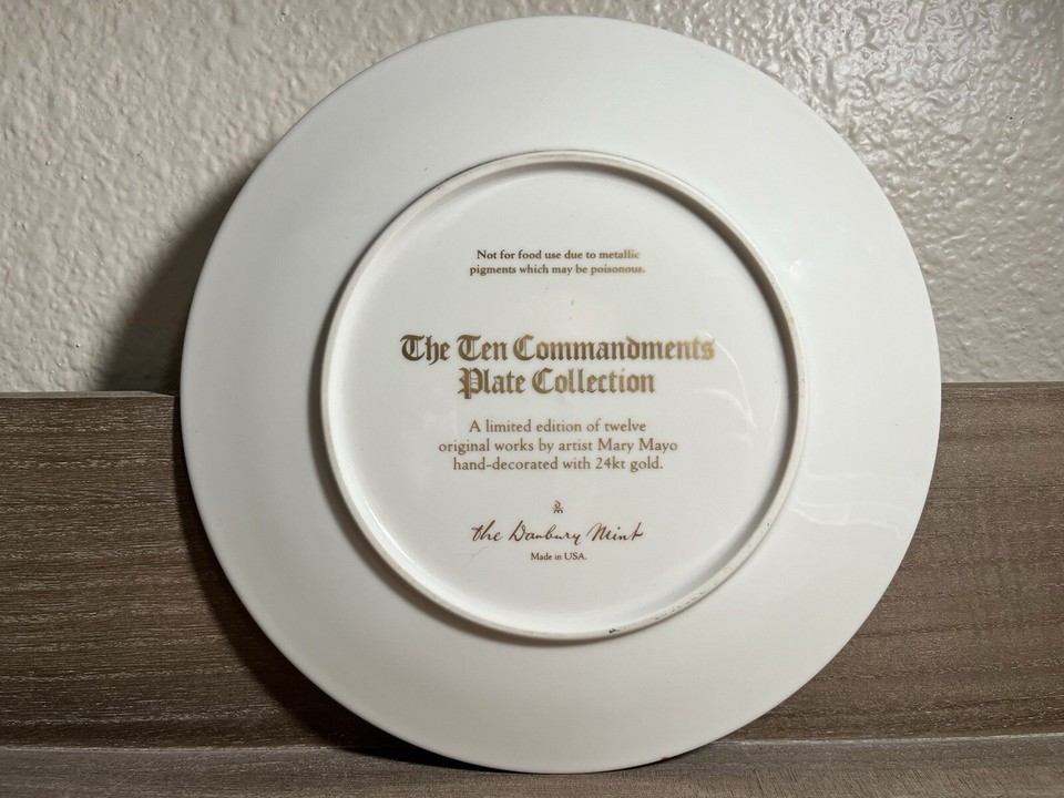 THE SECOND COMMANDMENT Plate The Ten Commandments Collection Mary Mayo ...