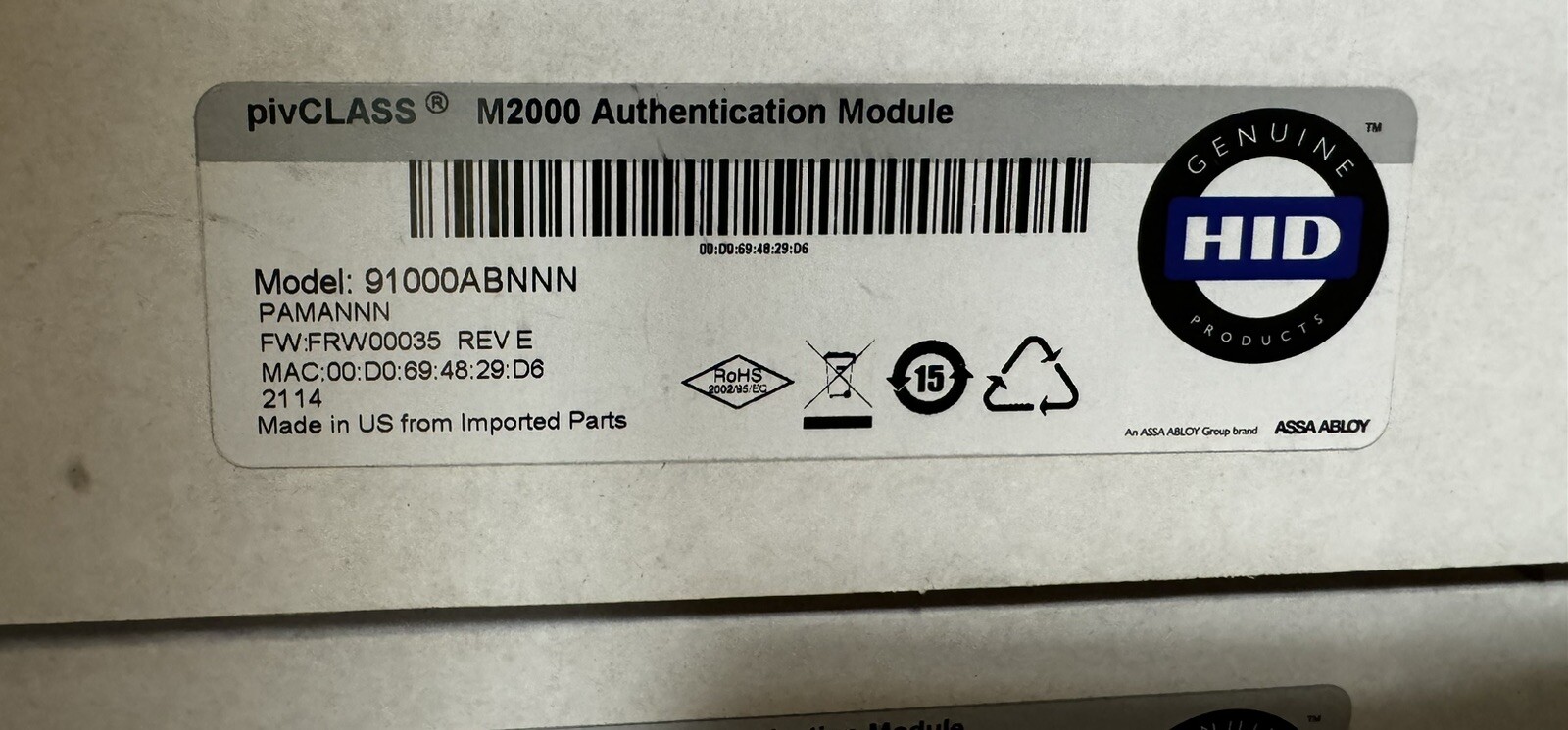 HID pivCLASS Authentication Module (PAM) M2000 for sale online | eBay