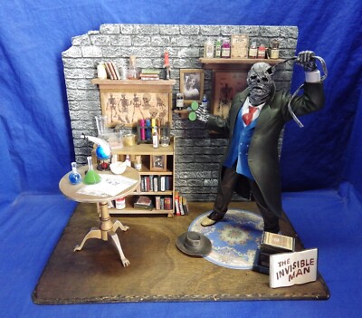 Moebius "The Invisible Man" 1:8 scale 2008 Fully Built W/Base Diorama ...