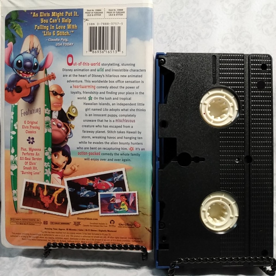 Lilo & Stitch (VHS, 2002, Clamshell) Walt Disney Pictures Animation ...