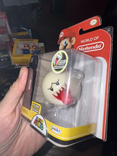 GLOW IN THE DARK BOO SUPER MARIO JAKKS PACIFIC WORLD OF NINTENDO 2.5 ...