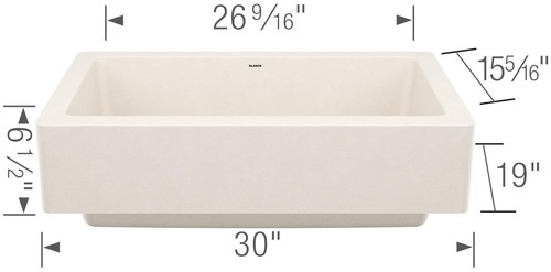 Blanco 526541 Vintera 29-13/16" Farmhouse Single Basin Granite - Black ...