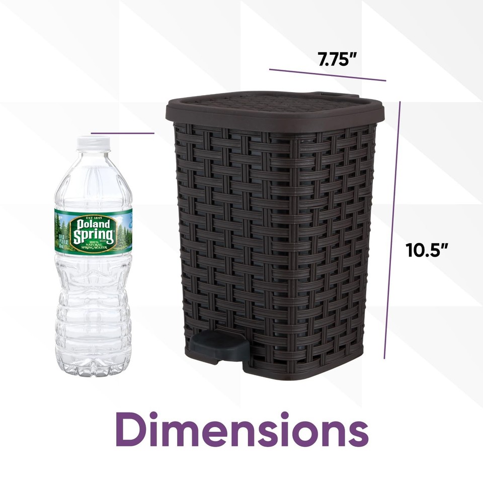 Small Outdoor Trash Can with Lid for Dog Poop 1.5 Gallon/6 L Mini ...