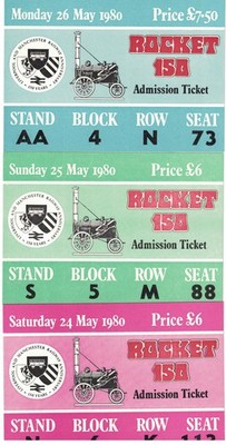 Liverpool & Manchester Railway Train Rocket 150 Admission Tickets Lot ...
