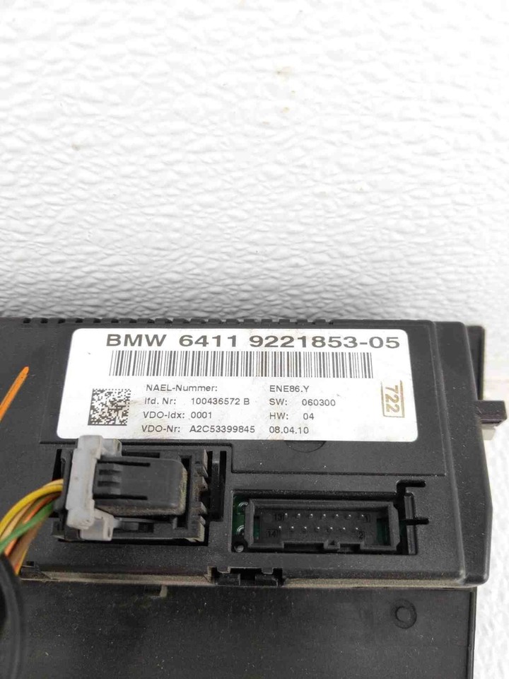 10 11 12 2011 BMW 328 Temperature Climate Control Panel HVAC ...