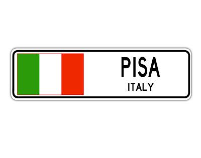 Pisa Italy Street Italian Flag City Country Wall Gift Aluminum Metal ...