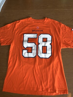NFL Team Apparel Denver Broncos Number #58 Von Miller Men’s T-shirt ...