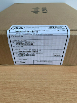 Cisco CP-6961-C-K9 Unified IP Phone 6961 Charcoal Slimline Handset ...
