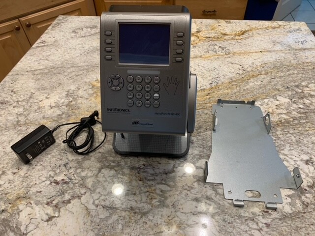 Ingersoll Rand Timeclock Plus Biometric Handpunch-gt400 Time Clock for ...
