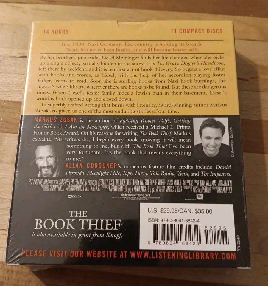 The Book Thief - Markus Zusak, Audio, new Sealed Read By Markus Zusak ...