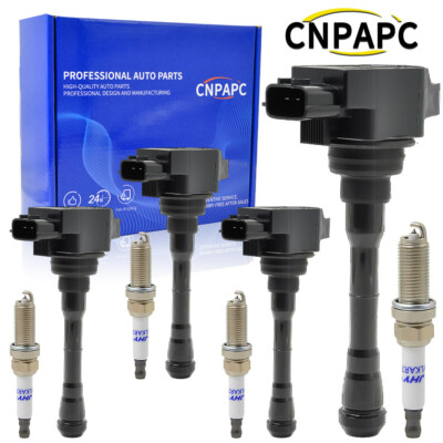 4X Ignition Coil & 4X Laser Iridium Spark Plug for Nissan Juke Turbo 1 ...