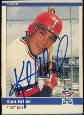 1984 Fleer Kent Hrbek #567 Autograph | eBay
