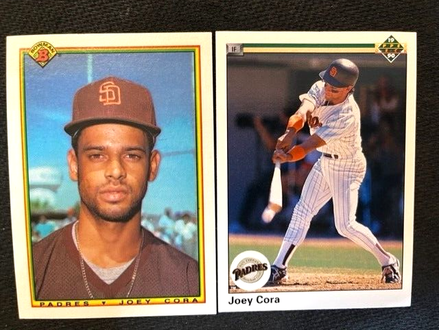 MLB - Joey Cora 1990 Bowman & 1990 Upper Deck Baseball - Padres | eBay
