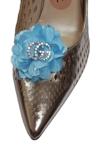 Flower Shoe Clip with Charm, Color: Blue, 2pcs | eBay