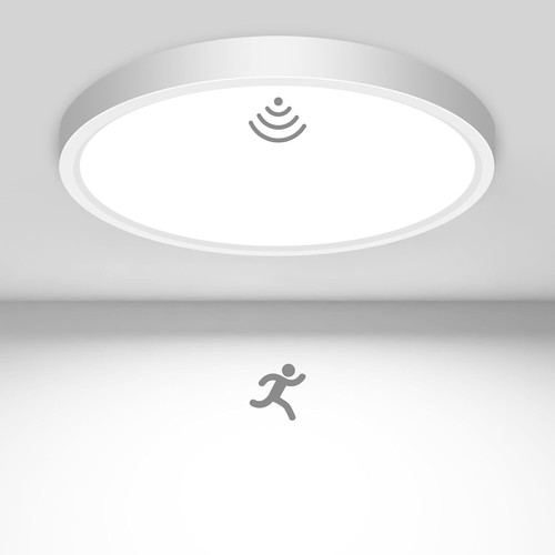 Motion Sensor Ceiling Light Wired, 7 Inch 5000K Closet Lights Motion ...