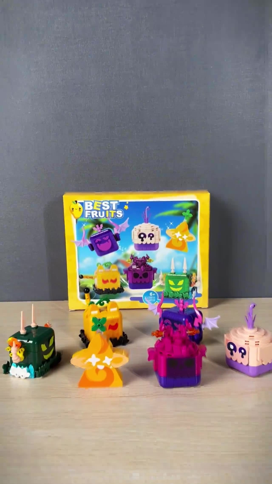 6 PCS MOC Blox Fruits Building Blocks Toy Mystery Collectible Model ...