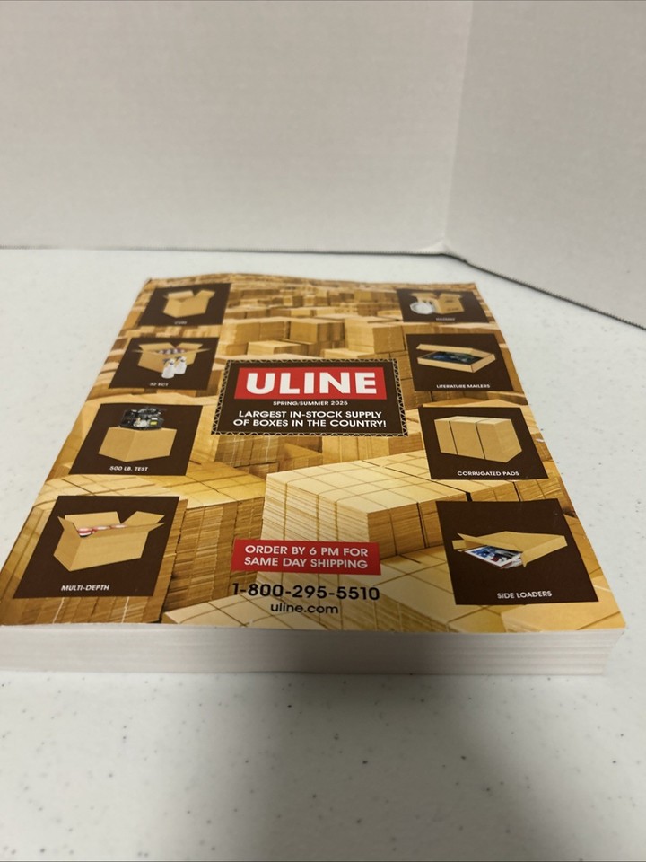ULINE SPRING SUMMER 2025 SHIPPING SUPPLY CATALOG BIG 10.25" BOOK 907 ...