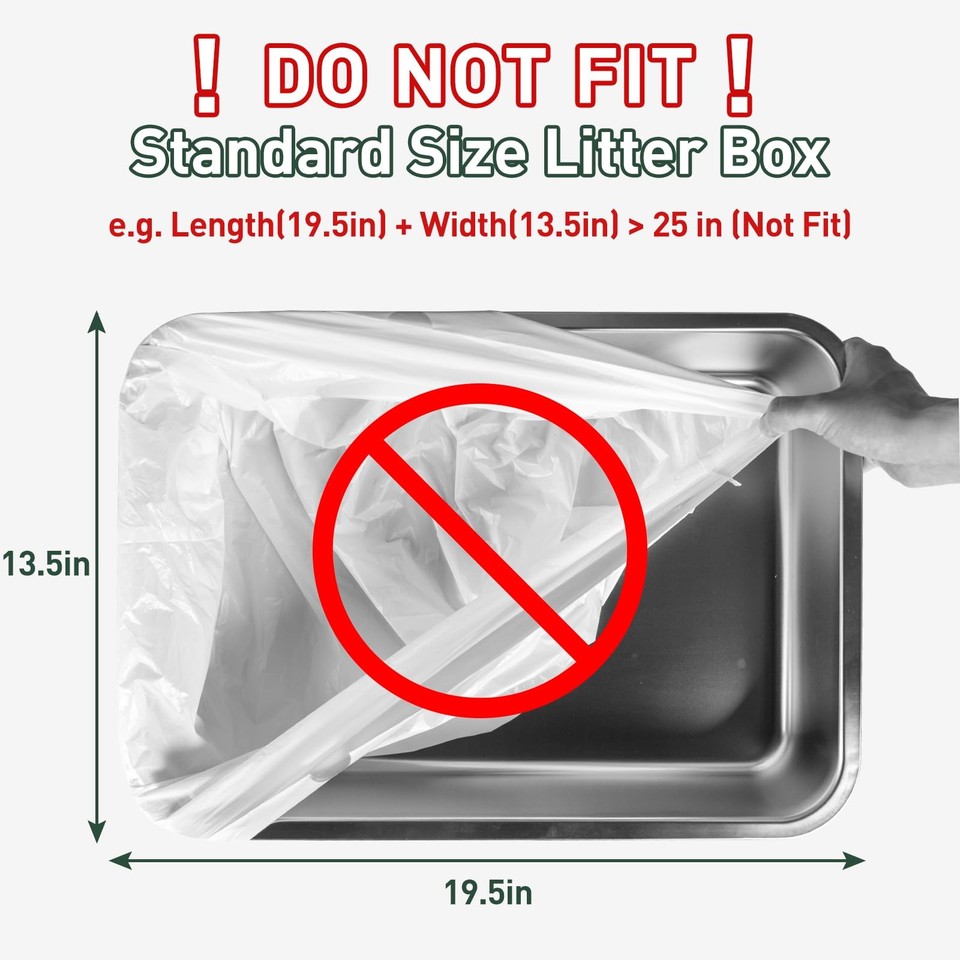 ANWA 40 Count Cat Litter Box Liners for Automatic Cat Litter Box and ...