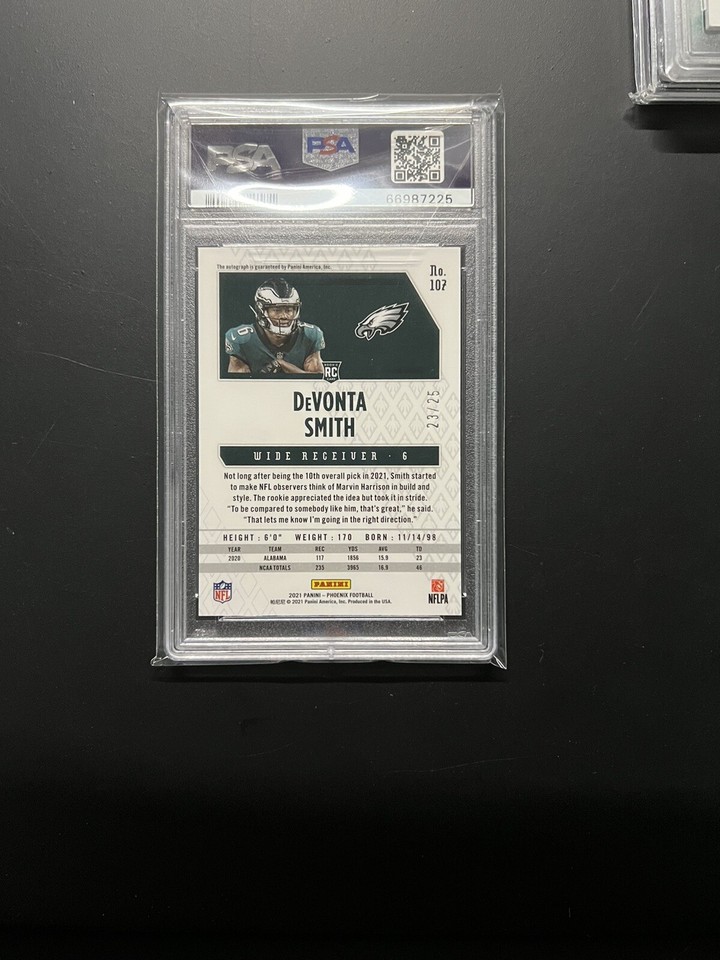 Devonta Smith 2021 Phoenix Lazer AUTO /25 PSA 10!!! | eBay