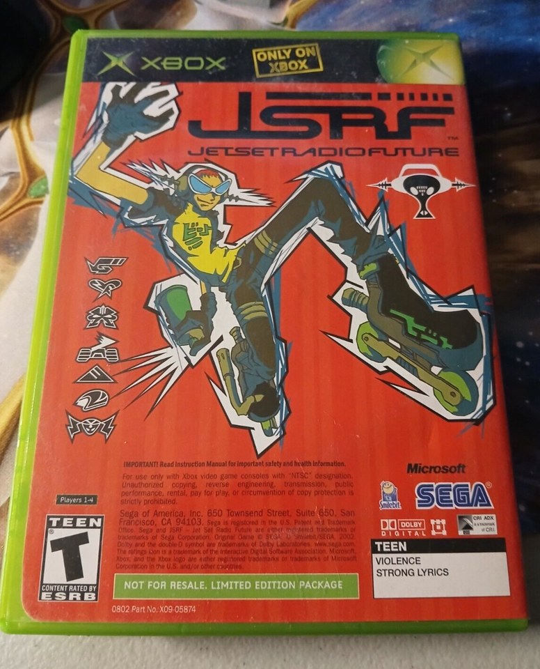 Sega GT 2002/JSRF: Jet Set Radio Future (Microsoft Xbox, 2002) Untested ...