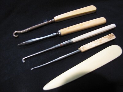 Tools, Scissors & Measures - Bone Sewing