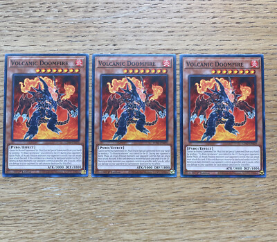 x3 Volcanic Doomfire - LD10-EN029 - Common - 1st Edition Yu-Gi-Oh! M/NM ...