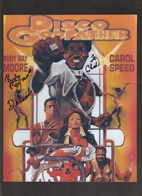 Rudy Ray Moore autograph signed 8 x 10 inch photo DOLEMITE DISCO ...