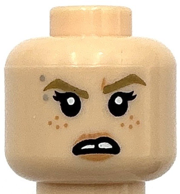 Lego New Light Nougat Minifigure Head Dual Sided Female Dark Tan ...