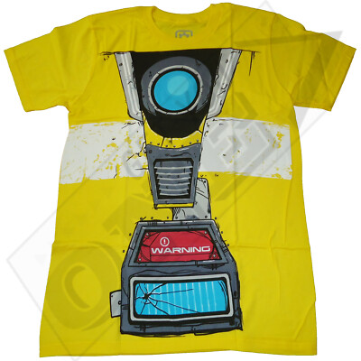 Borderlands Official Gearbox Claptrap Yellow Costume Cosplay T-Shirt ...